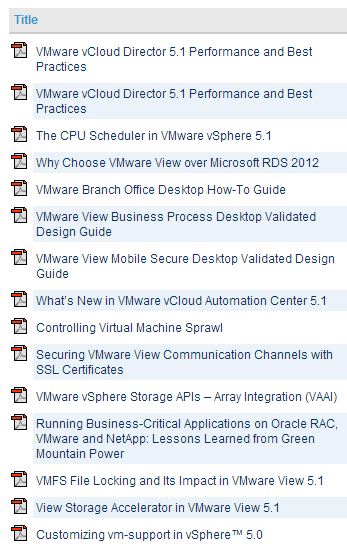 QuickTip: VMware Technical Whitepapers – vNoob